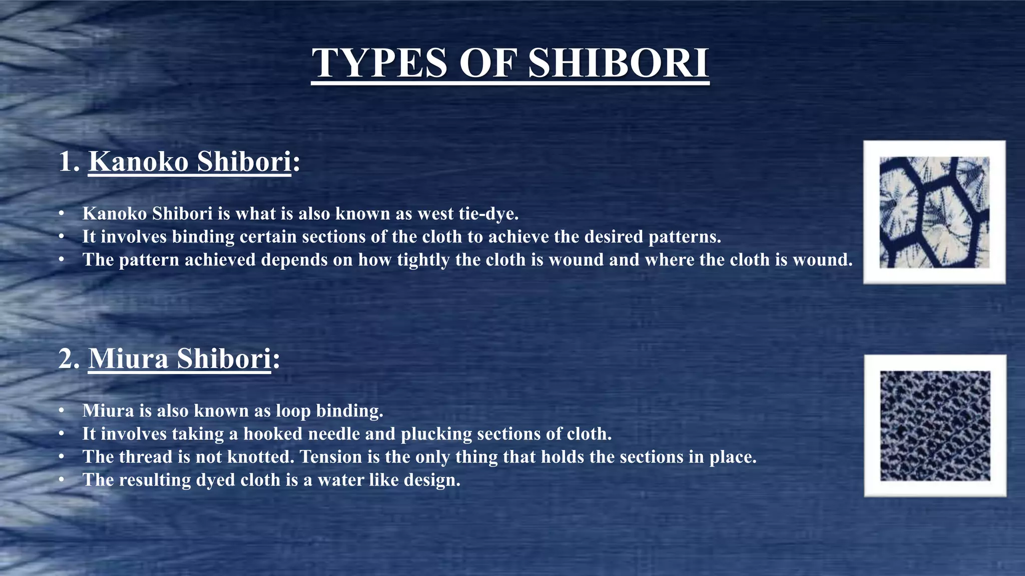 Shibori: Introduction and techniques | PPTX