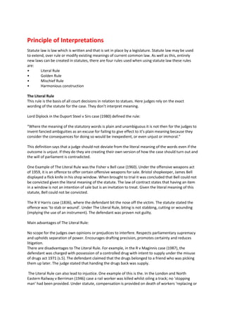 Principle of Interpretation | PDF