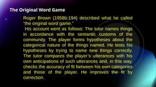 Words and meanings, The Original Word Game | PPTX