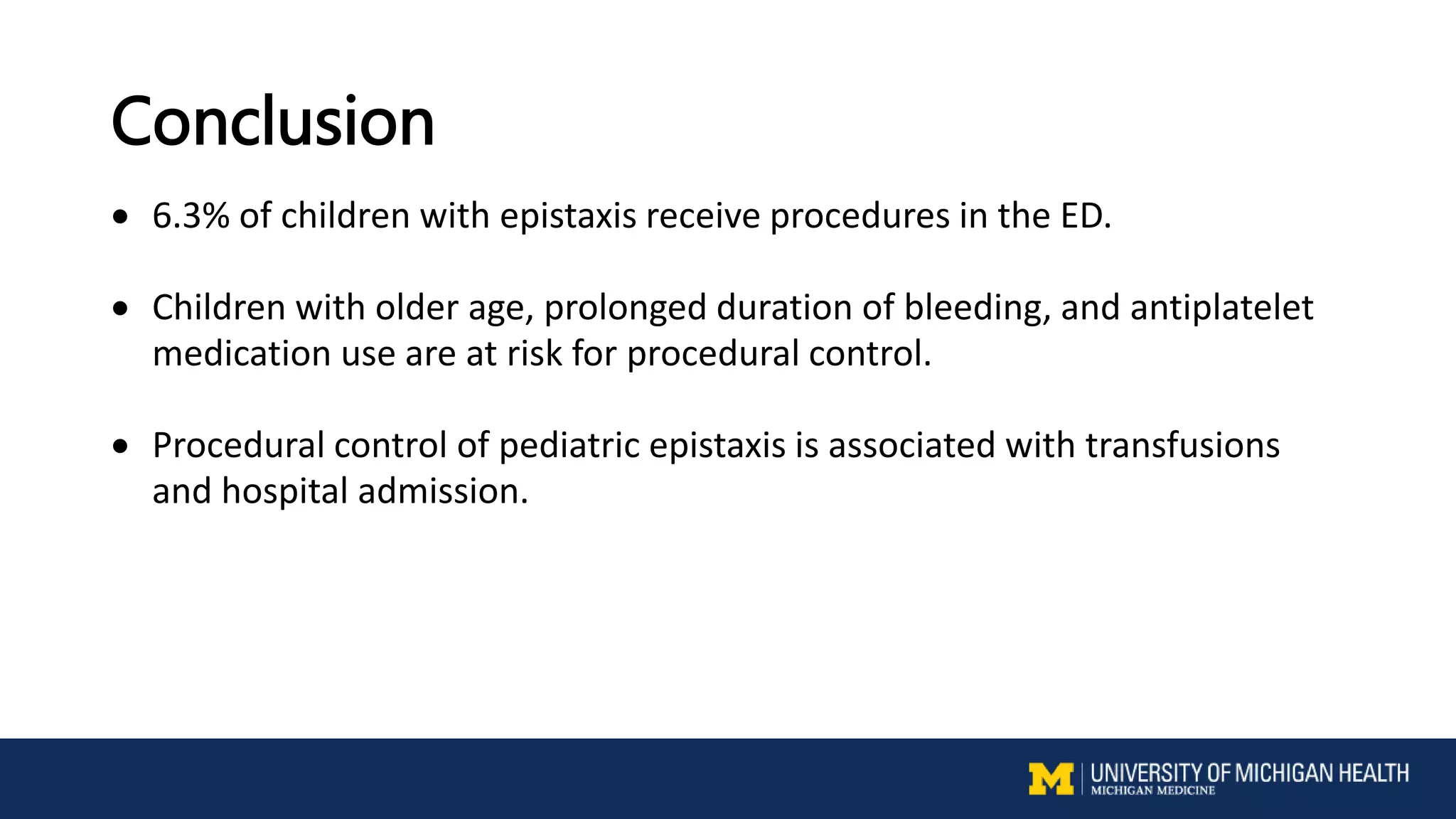 Acute Management of Pediatric Epistaxis in the Emergency Department | PPTX