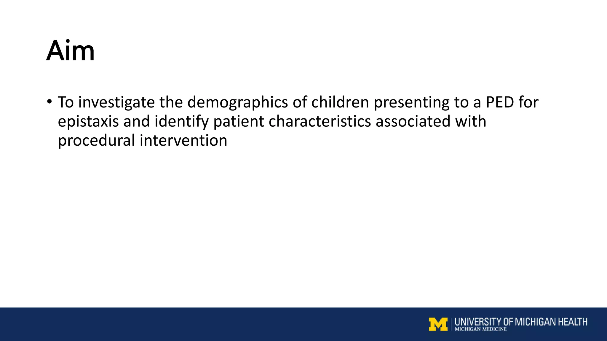 Acute Management of Pediatric Epistaxis in the Emergency Department | PPTX
