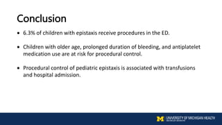 Acute Management of Pediatric Epistaxis in the Emergency Department | PPT
