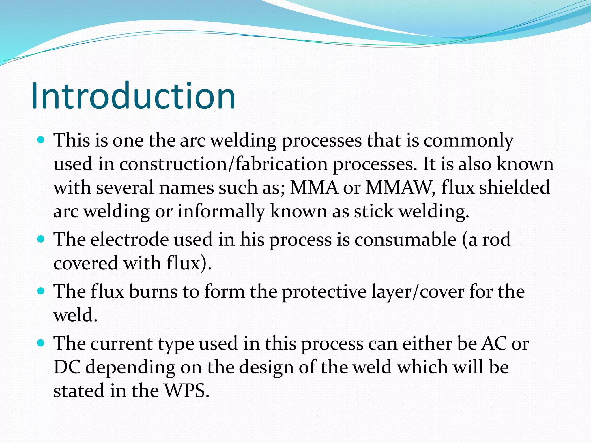 Shielded Metal Arc Welding | PPTX