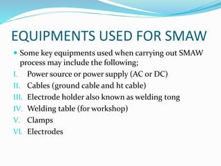 Shielded Metal Arc Welding | PPTX