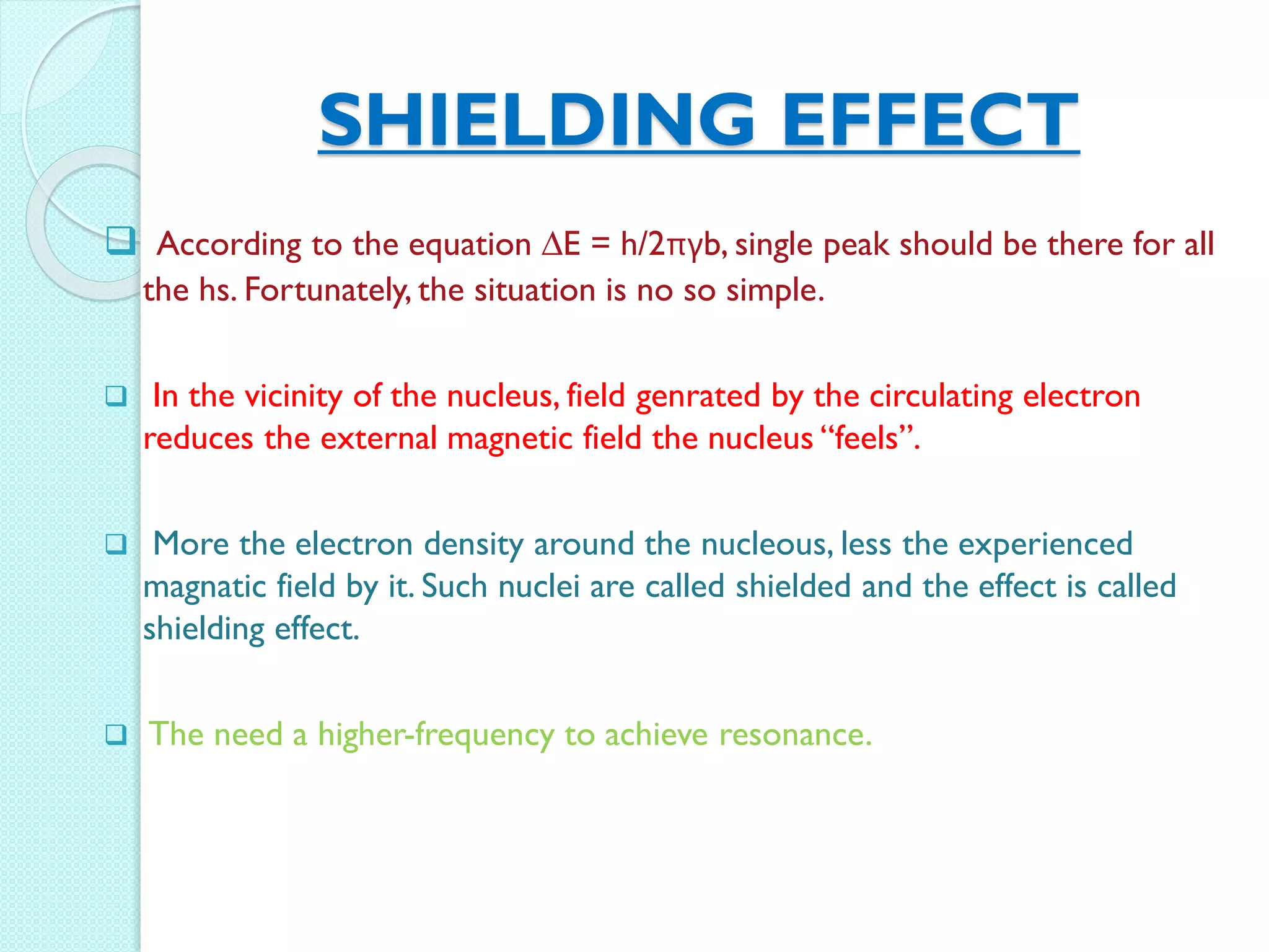 Shielding effect,effect of chemical exchange,hydrogen bonding | PDF