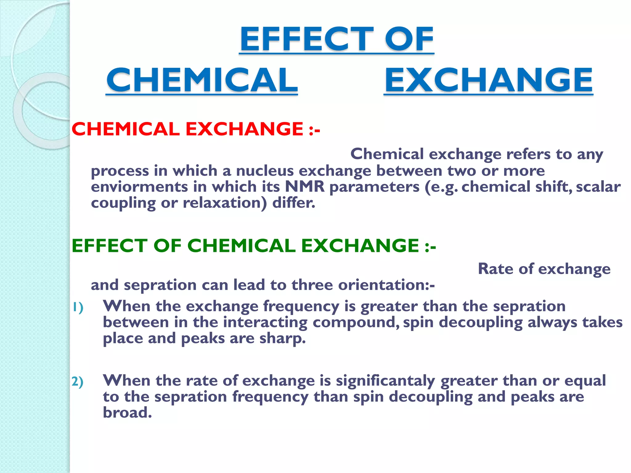 Shielding effect,effect of chemical exchange,hydrogen bonding | PDF