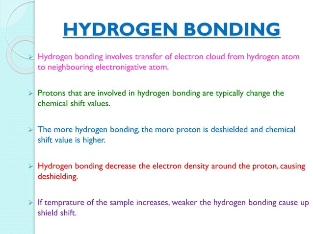 Shielding effect,effect of chemical exchange,hydrogen bonding | PDF