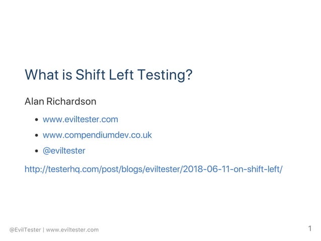 Shift left-testing | PDF
