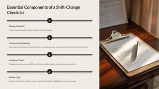 Shift change checklist with eAuditor Audits & Inspections | PDF