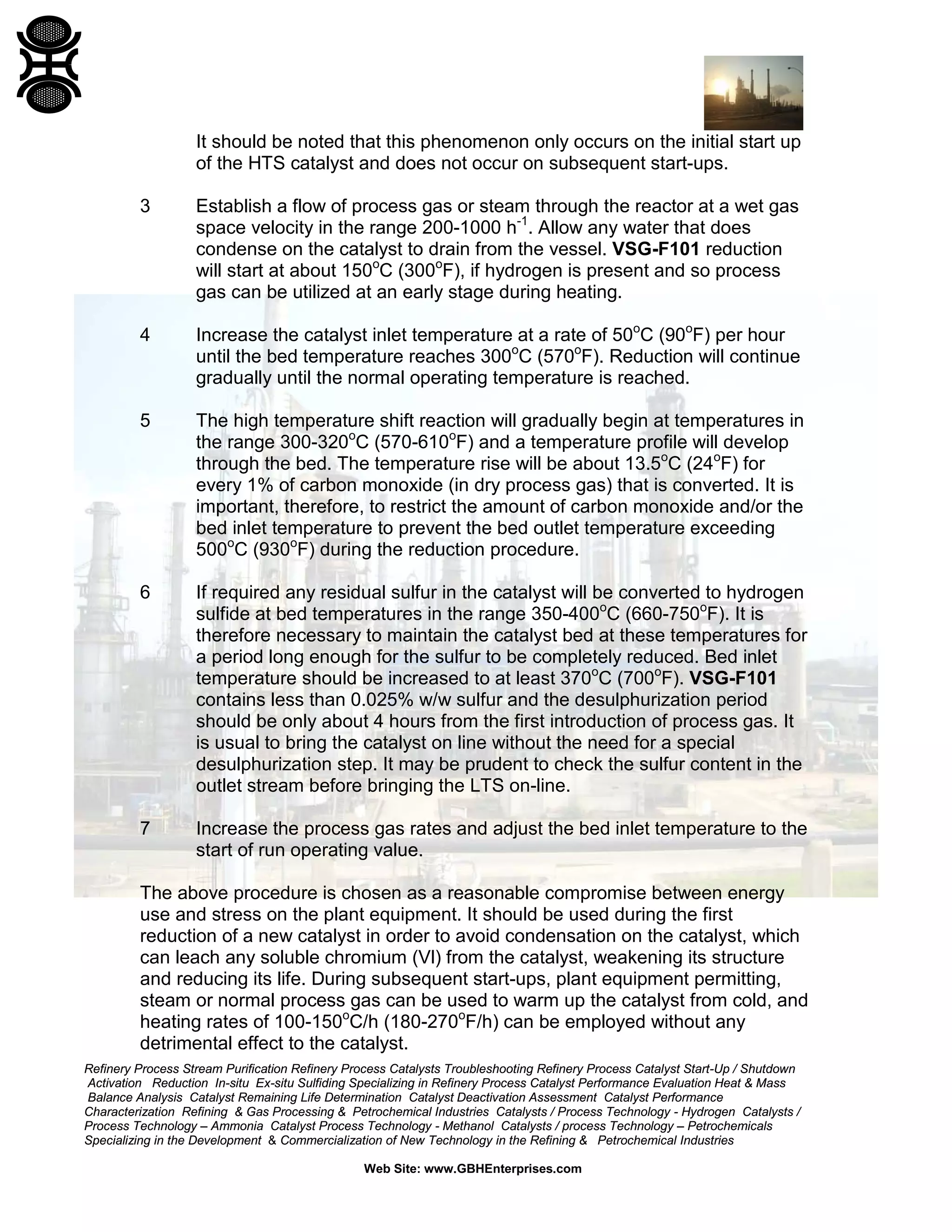 Shift Conversion Catalysts - Operating Manual | PDF