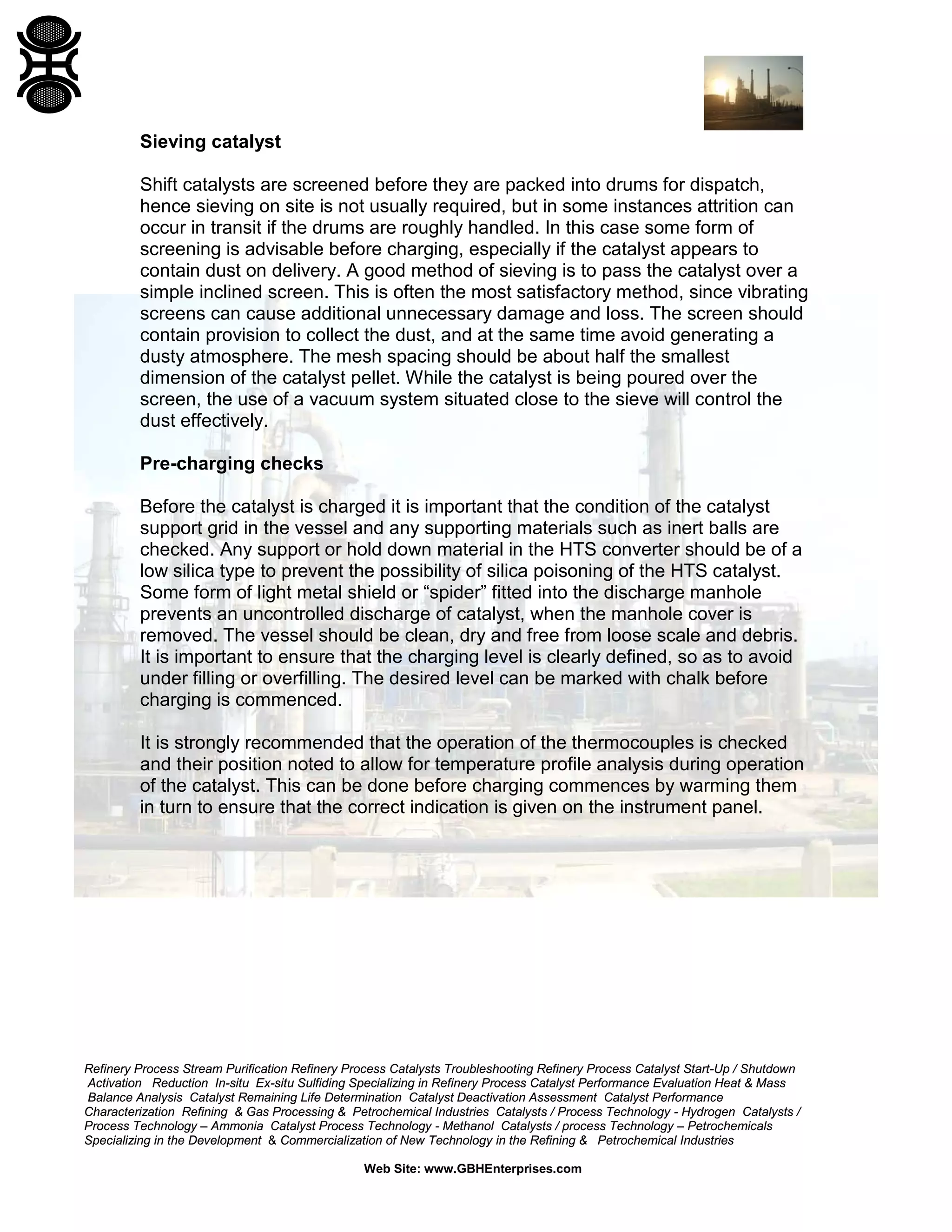 Shift Conversion Catalysts - Operating Manual | PDF