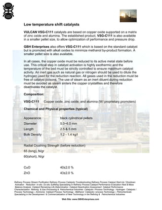 Shift Conversion Catalysts - Operating Manual | PDF