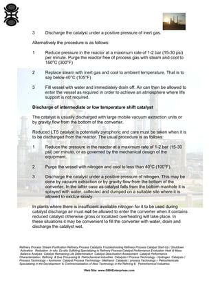 Shift Conversion Catalysts - Operating Manual | PDF