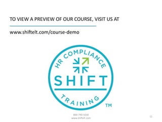 SHIFT HR Compliance Training Course Library | PPT