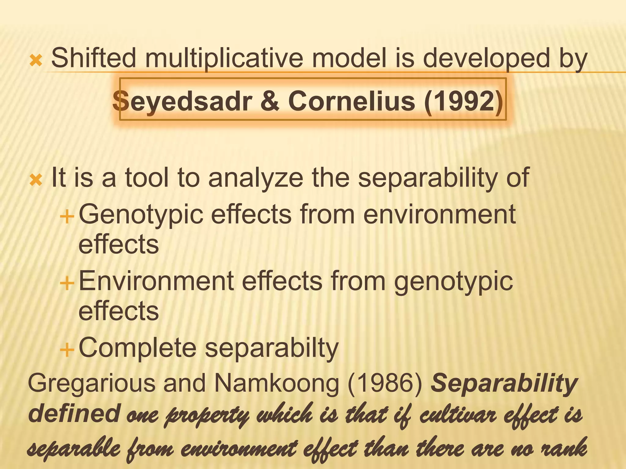 Shifted Multiplicative Model Navdeep Singh Jamwal Ppt