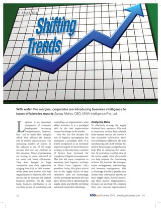 Shifting Trends - BI for Logistics Industry | PDF