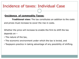 Shifting and incidence of taxes | PPTX