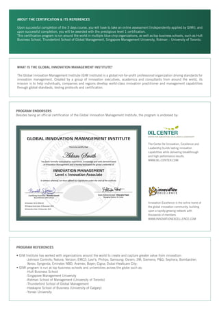 Innovation Management Certification | PDF