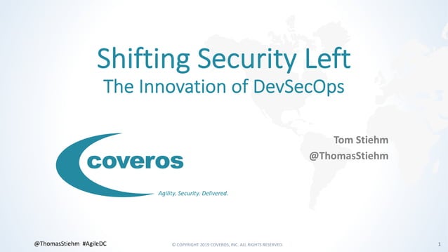 Shifting Security Left - The Innovation of DevSecOps - AgileDC | PPT