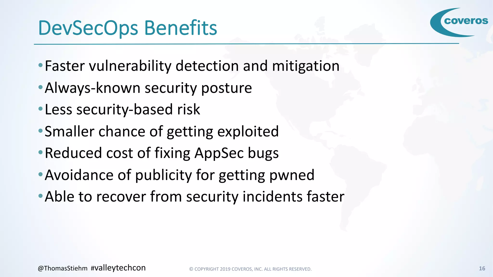 Shifting Security Left - The Innovation of DevSecOps - ValleyTechCon | PPT