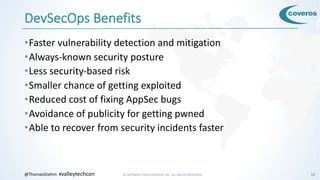 Shifting Security Left - The Innovation of DevSecOps - ValleyTechCon | PDF