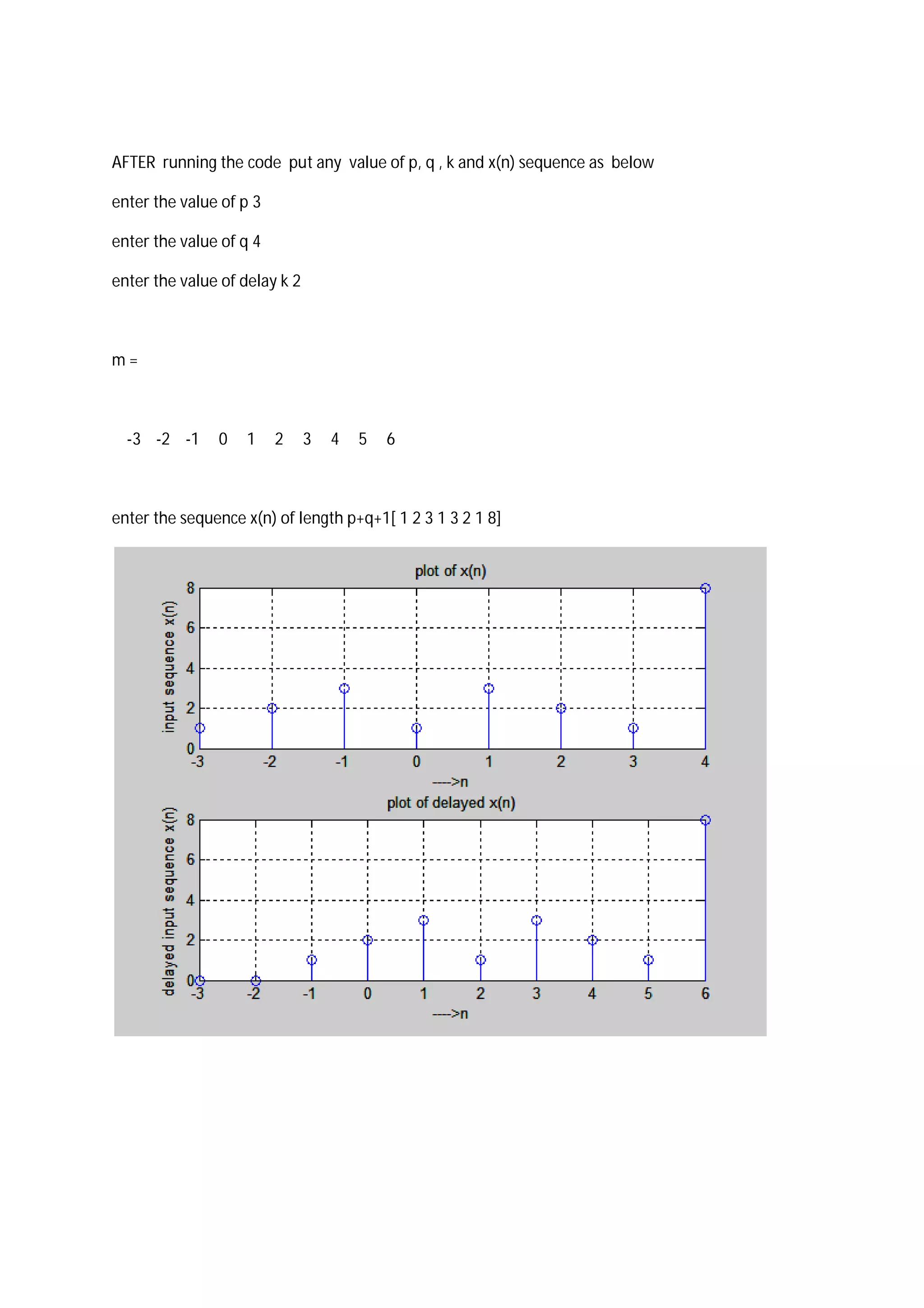 MATLAB CODE OF Shifting sequence | PDF