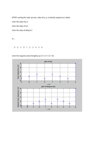 MATLAB CODE OF Shifting sequence | PDF