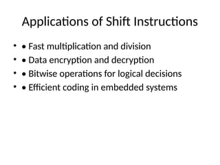 Shift_Instructions 8086 full explained hh | PPTX