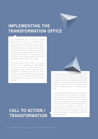 Shift in Transformation Office | PDF