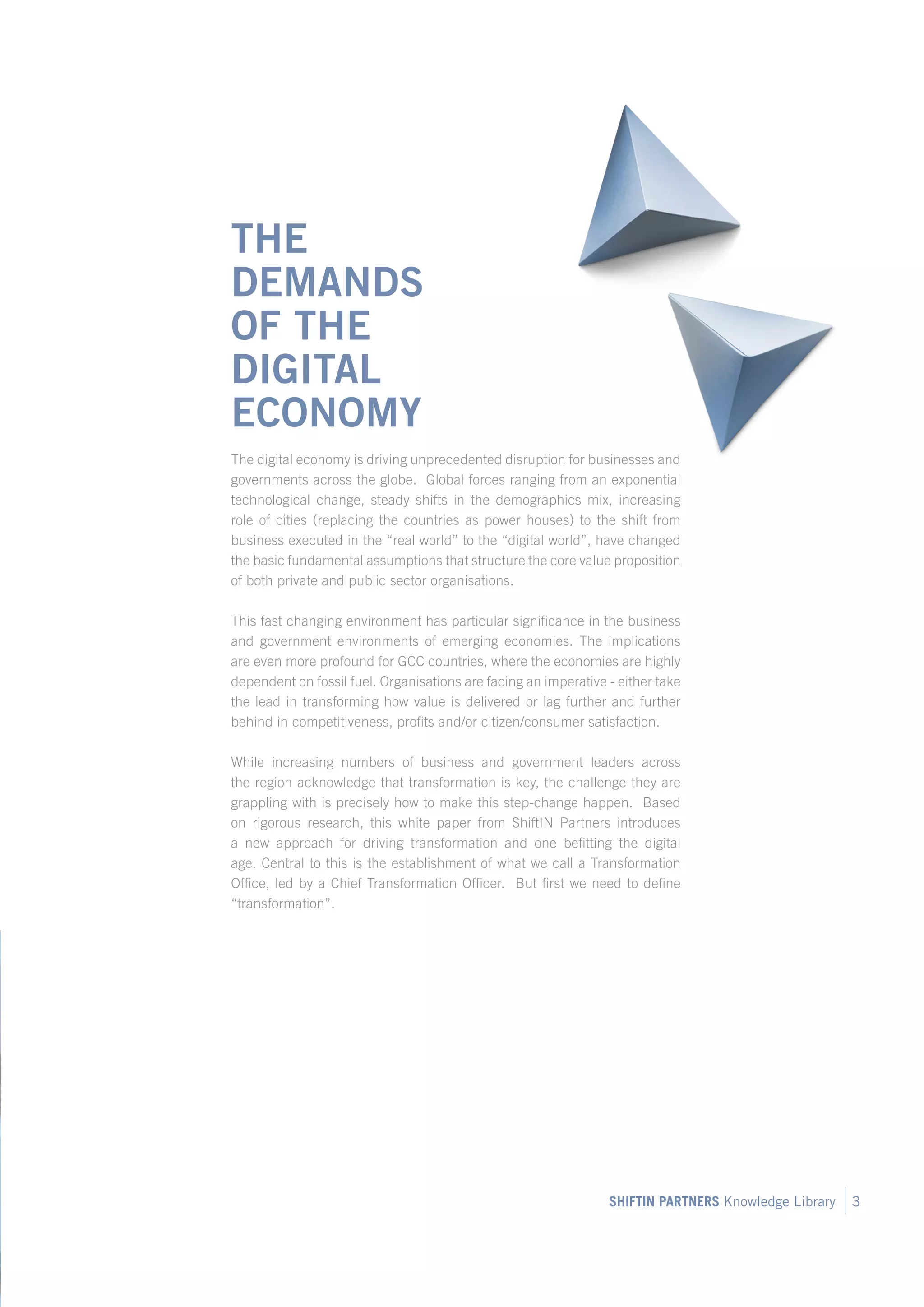 The Transformation Office - A new organisational capability for the digital economy | PDF