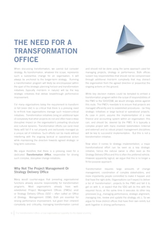 The Transformation Office - A new organisational capability for the ...