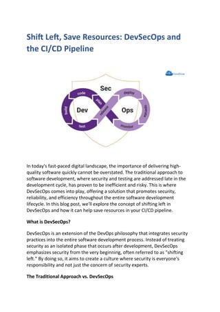 Shift Left Save Resources DevSecOps and the CICD Pipeline | PDF