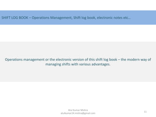 SHIFT LOG BOOK | PPTX