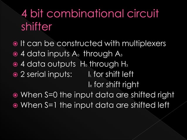 Shift Micro Operations And 4 Bit Combinational Circuit Shifter Ppt