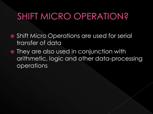 Shift micro operations & 4 bit combinational circuit shifter | PDF