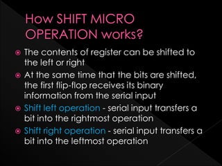 Shift micro operations & 4 bit combinational circuit shifter | PDF