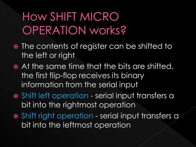 Shift micro operations & 4 bit combinational circuit shifter | PDF