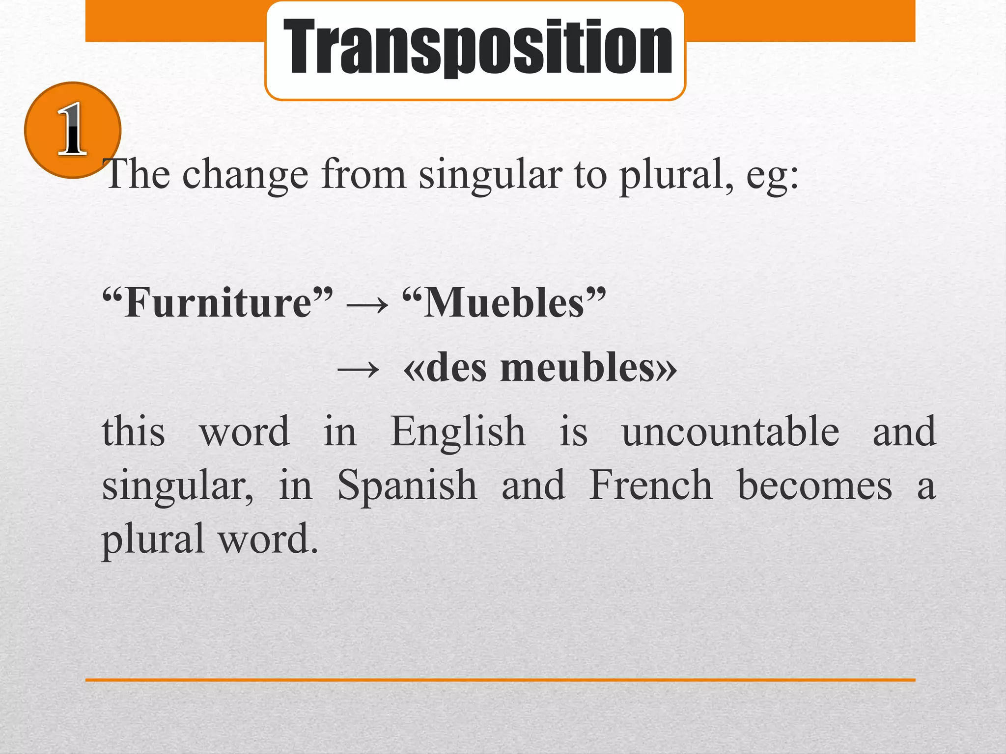 Other translation method - Shift or transposition | PPTX