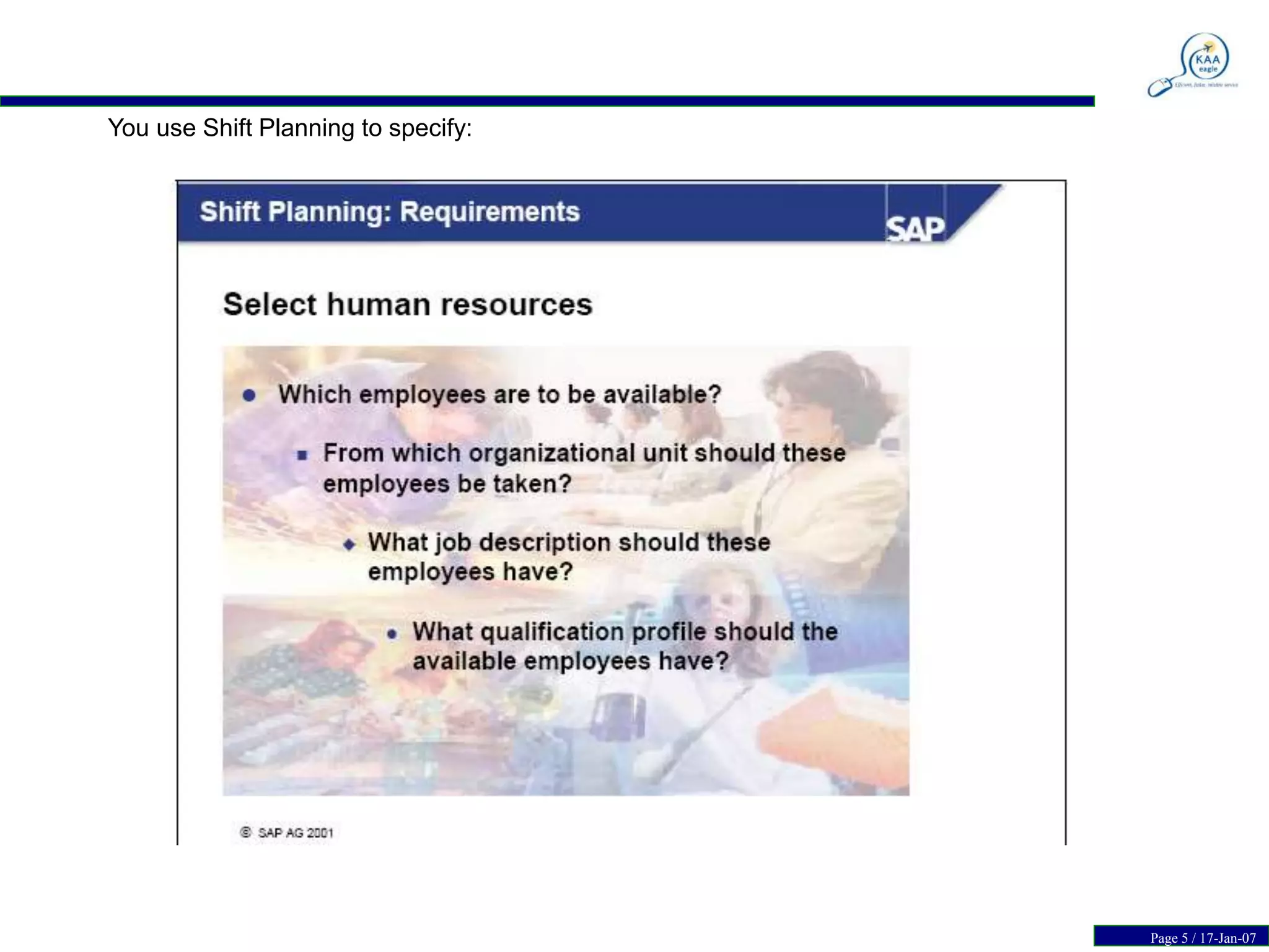 Shift planning workshop | PPT