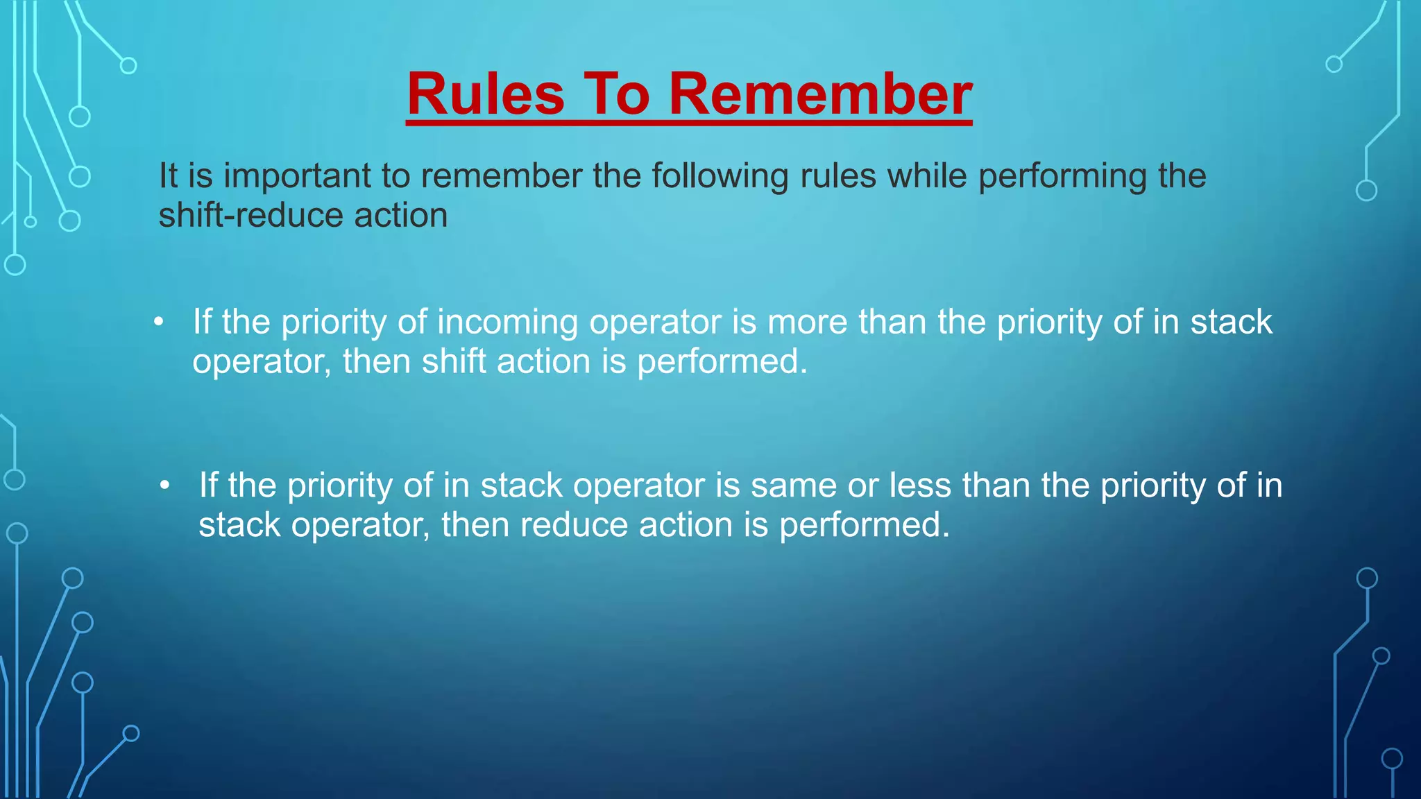 Shift reduce parser | PPTX