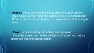 Shift reduce parser | PPTX