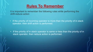 Shift reduce parser | PPTX