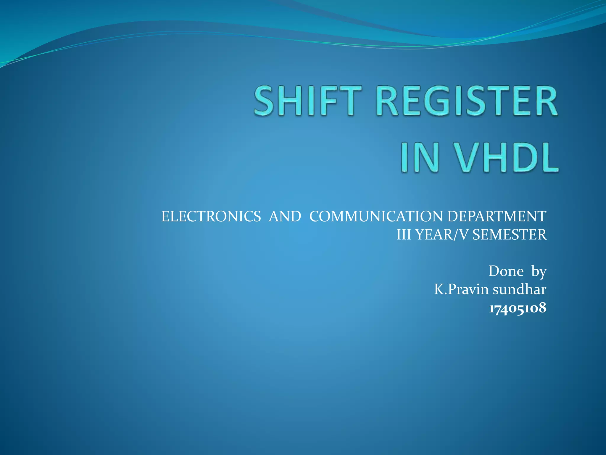 Shift register | PPTX