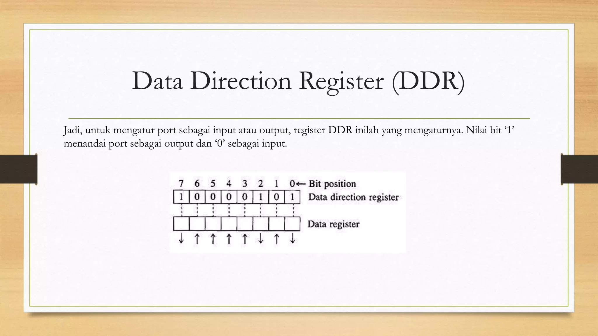 Shift register dan data direction | PPTX