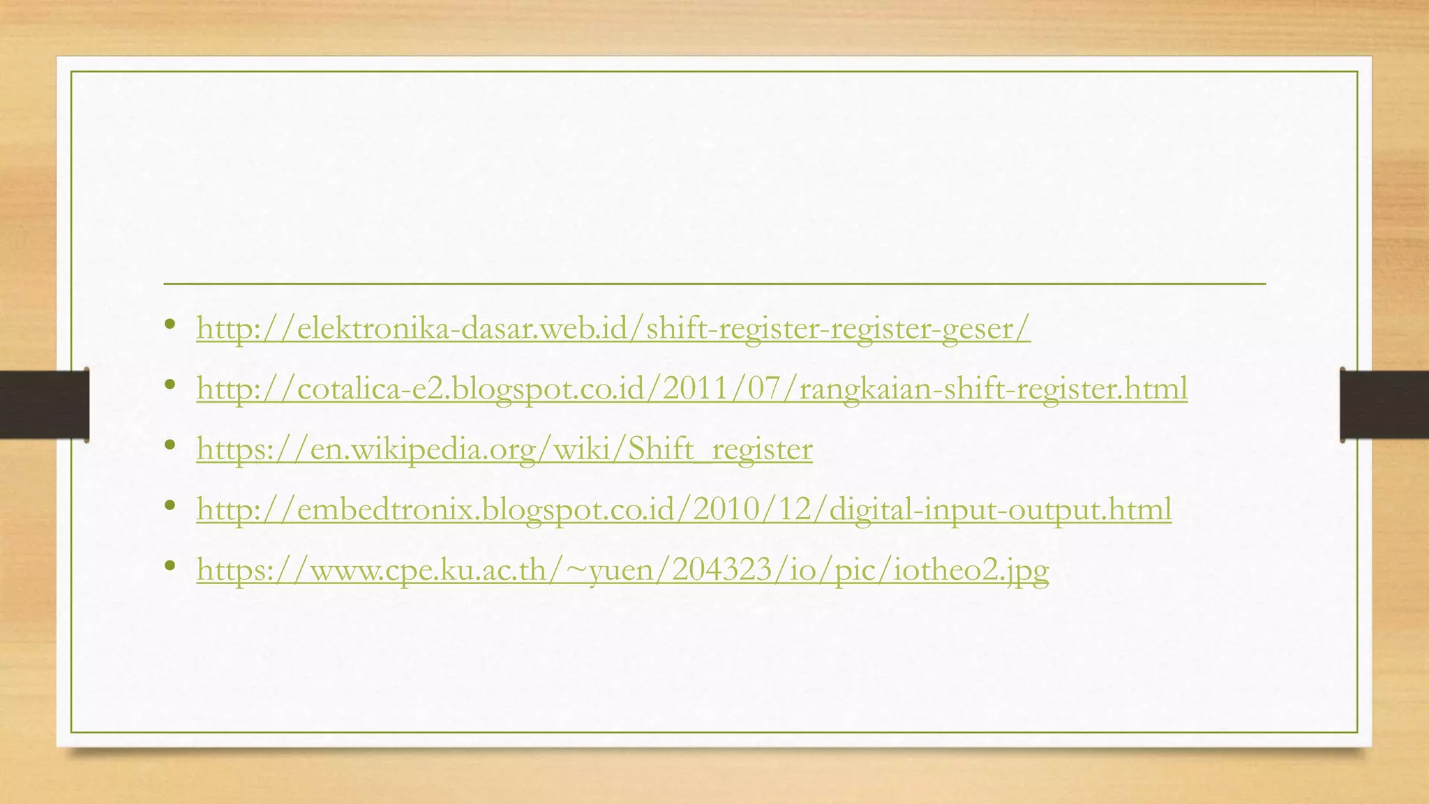 Shift register dan data direction | PPTX