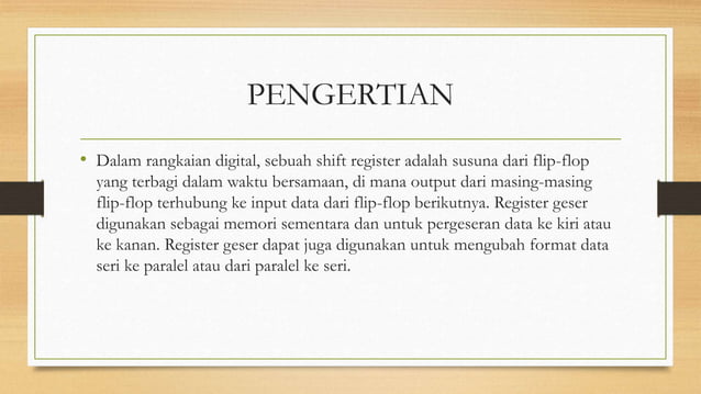 Shift register dan data direction | PPT