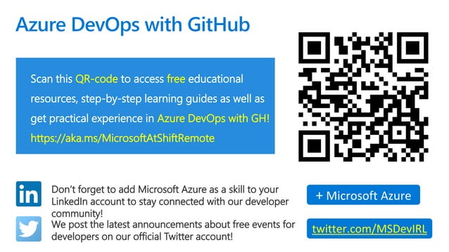 Shift Remote: DevOps: Devops with Azure Devops and Github - Juarez Junior (Microsoft) | PDF ...