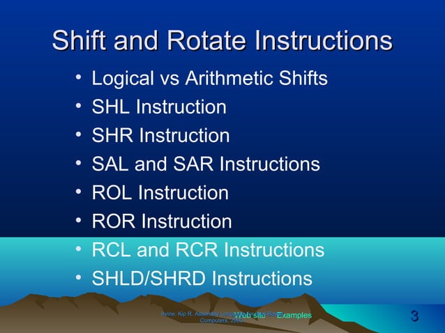 Shift rotate | PPT | Programming Languages | Computing