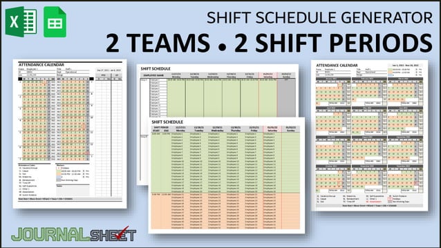 Shift Schedule Generator 2 Teams 2 Shift Periods | PPT