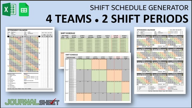 Shift Schedule Generator 4 Teams 2 Shift Periods | PDF